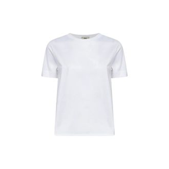 Herno Femme, Tops, Blanc, Taille: 38 FR T-shirt en jersey de coton et taffetas techno