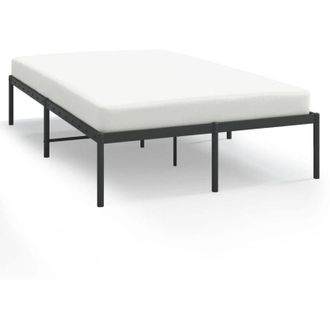 vidaXL Bettgestell Metall Schwarz 120x190 cm Vidaxl