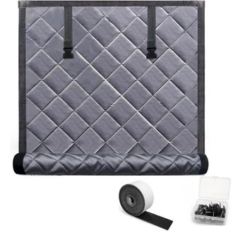 Generic Fenster W&auml;rmeschutz-Set 50/60/90/110/150/200cm, Thermovorhang Gegen K&auml;lte Und Hitze, W&auml;rmeschutzvorhang Thermo Cover, F&uuml;r Alle Fenstergr&ouml;&szlig;en(Grau,W120