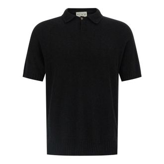 Maryya Boucl&eacute; Baumwoll-Polohemd - - Tops - Herren - Schwarzk - XL