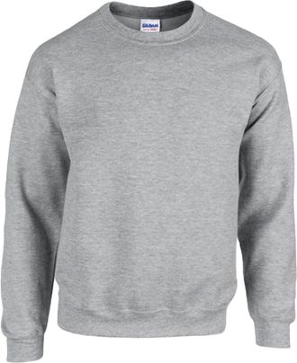 Gildan Herren Sweatshirt aus Fleece mit Rundhalsausschnitt, Stil G18000/1x Sportgrey & 1x HL Kauf Notizblock, 5XL