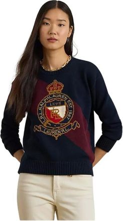 Ralph Lauren Femme, Pulls, Bleu, Taille: 38 FR Vesta Pulls &agrave; col rond