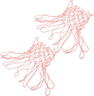 UPKOCH 2 St&uuml;ck-Pack Leuchtende Basketballnetze 50cm Pink Selbstleuchtendes Outdoor Netz Wetterfest Standardgr&ouml;&szlig;e Basketballzubeh&ouml;r f&uuml;r Nachtspiele und Traini