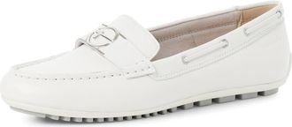 Tamaris Damen Moccassin flach Leder, wei&szlig;, 39 EU