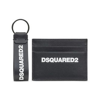 Dsquared2 Schwarze Leder Geldb&ouml;rsen & Kartenhalter Schl&uuml;sselanh&auml;nger - - Accessories - Herren - Schwarzk - ONE SIZE