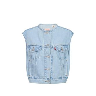 Levi's Veste sans manches en denim de coton m&eacute;lang&eacute;