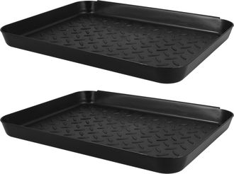 DOITOOL 3 Stück Großes Wasserdichtes Kunststoff schuhablage Rutschfester Oberfläche für Eingangsbereich Innen Außen Vielseitig für Nasse Schuhe Stiefel Platzs