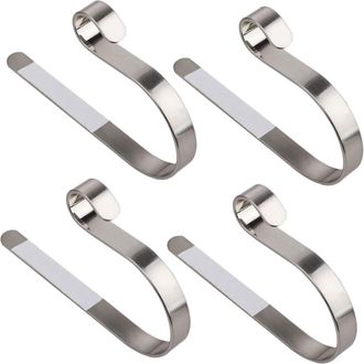 PartyKindom 4 Stück Teiliges Kaminhaken aus Zinklegierung Weihnachtsstrumpf Halter mit Hoher Tragkraft Kompakt und Wiederverwendbar zum Aufhängen von Strümpfen Ge