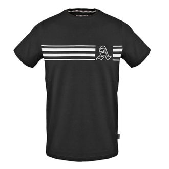 Aquascutum T-Shirt f&uuml;r Herren, Rundhalsausschnitt (Schwarz)