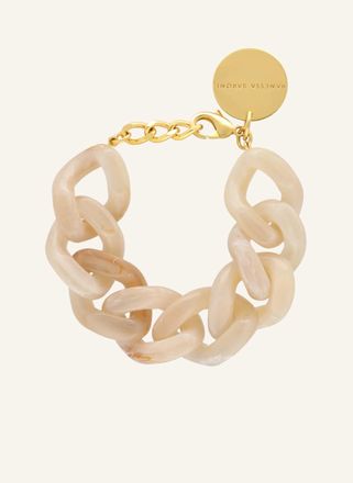 Vanessa Baroni Vanessa Baroni Armb&auml;nder Flat Chain Bracelet Honey Marble By Glambou beige