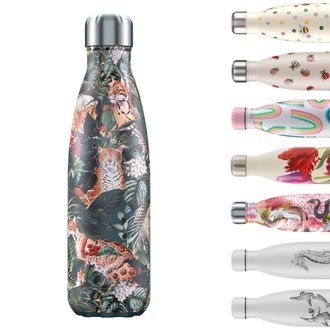 Chilly's Wasserflasche - Edelstal und wiederverwendbar - Auslaufsicher, schwei&szlig;frei - Leopard 2-500ml Tropical Collection