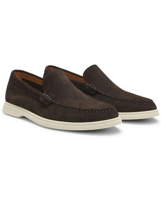 HUGO BOSS Sportlicher Loafer aus Veloursleder mit Label-Pr&auml;gung in