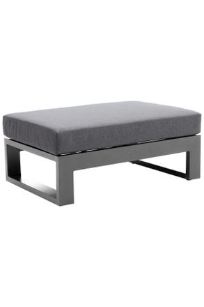 Amatio Loungehocker, Anthrazit, Metall, Textil, Füllung: Schaumstoff, rechteckig, 89x24x60 cm, Bsci, erweiterbar (Typenauswahl), Loungemöbel