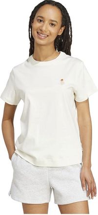 adidas Womens T-Shirt mit Katzen-Grafik Off White XL