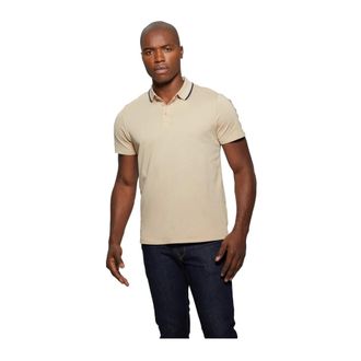 Guess Homme, Tops, Beige, Taille: S Polo en Coton - Beige Slim Fit