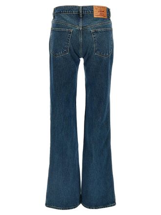 Y / Project Womens Blue Cotton Flared Jeans Clothing