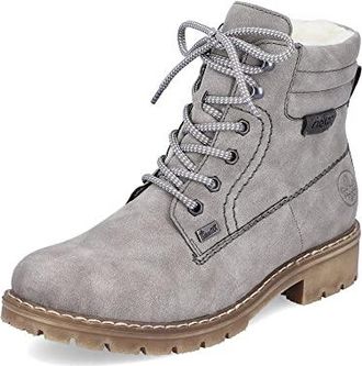 Rieker Femme Bottines Y9125, Dame Bottines &agrave; Lacets,Hydrofuge,riekerTEX,Bottes,Chukka Boot,Bottes Courtes,Bottes &agrave; Lacets,Gris (Grau / 40),38 EU / 5 UK