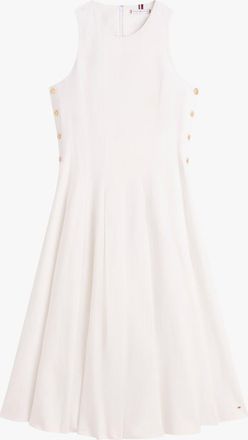 Tommy Hilfiger Robe midi en lin m&eacute;lang&eacute; &agrave; boutons