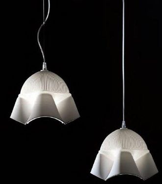 Silikomart | Bluebell 01 Pendelleuchte aus Silikon, Farbe Weiß, Größe Ø 250 h 200 mm, Made in Italy