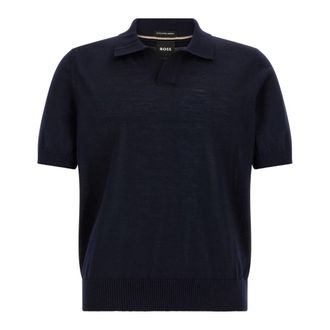 HUGO BOSS Homme, Pulls, Bleu, Taille: S Polo en maille H-Lantoni