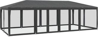 vidaXL Tente de f&ecirc;te avec 12 parois lat&eacute;rales maille anthracite 8x4 m vidaXL
