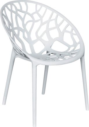 ambia GARDEN Stapelstuhl, Wei&szlig;, Kunststoff, rund, 60.5x79x58 cm, stapelbar, gastro- und objekttauglich, abwischbar, Gartenm&ouml;bel, Gartenst&uuml;hle, Gartenst&uuml;hle stapelb