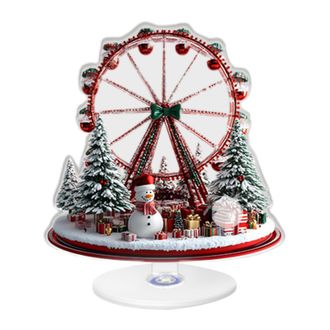 Generic Dekoration f&uuml;r Weihnachtstisch aus Acryl 2D - Dekoration f&uuml;r Weihnachtsbaum, Riesenrad, und Schild, Tischdekoration | f&uuml;r Zuhause Schreibtisch TV-Schr