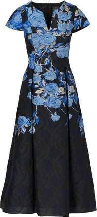 Adrianna Papell Midikleid Split Neck Jacquard Dress Romantic and modern elegant jacquard dress