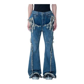 Rick Owens Homme, Jeans, Bleu, Taille: W38 Slivered Bootcut Jeans