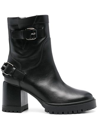 Casadei bottines en cuir 80 mm - Noir