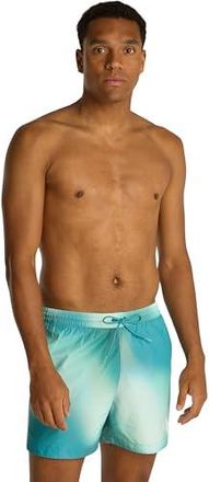 Calvin Klein Short de Bain Homme Medium Drawstring-Print Mi-Long, Multicolore (CK Ombre Blue AOP), XXL