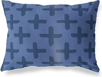 Bonamaison Le Jardin du Lin Kissen Zierkissenbezug Blau Kissenbezug, Weich Bequem, Für Zuhause Autos Büro Sofa Wohnzimmer Couch Schlafzimmer Dekor, 35x50 Cm - En