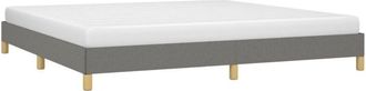 vidaXL Cadre de lit Gris fonc&eacute; 200 x 200 cm Tissu