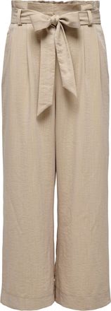 Only Damen Onlmarsa Solid Paperbag Pant WVN Noos, Safari/Detail:Melange, XL