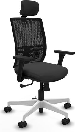 Piqueras y Crespo Stuhl mit Lendenwirbelverstellung Yunquera mit 3D-Armlehnen und h&ouml;henverstellbarem Kopfteil, ausgestattet mit 4 Positionen und Schneideschaum. Mit Rol