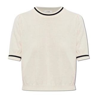 Frame Denim Kurzarmpullover - - Knitwear - Damen - Beige - M