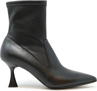 Sergio Levantesi Stiefel - Janet 56 Black Leather Ankle Boots - Gr. 36,5 (EU) - in Schwarz - f&uuml;r Damen