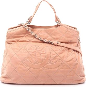 Chanel Hobo Bags - Large CC Quilted Suede Sea Hit Tote - Gr. unisize - in Gold - für Damen