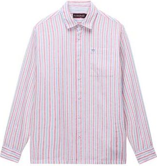 Napapijri Chemise droite Brolio en coton et lin