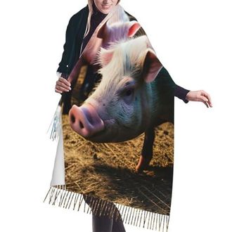 Generic Porcs &Agrave; La Ferme Femme Scarf Longue Foulard &Eacute;l&eacute;gant Etole Pour Hiver Mariage Automne Cadeau