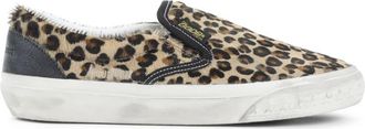 Golden Goose Femme, Chaussures, Multicolore, Taille: 36 EU Baskets slip-on en cuir de l&eacute;opard