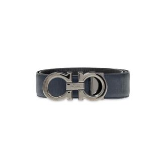 Ferragamo Homme, Accessoires, Bleu, Taille: 105 CM Gancini Belt