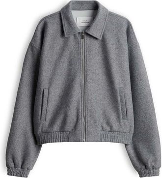 OPUS Sweatjacke Gerzi aus weicher Sweatware Verk&uuml;rzte O-Form mit elastischen Abschl&uuml;ssen und Paspeltaschen