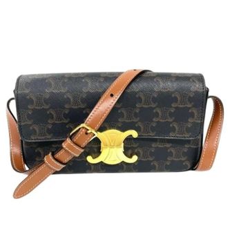 Celine Sac bandouli&egrave;re vintage Pre-owned - Femme - Pre-owned - Brun - Taille: ONE Size
