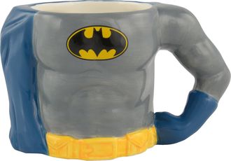 Batman Batman 0122123 Tasse 3D Body, Keramik, grau, Circa 350 ml, 12,8 x 7,6 x 7,7 cm
