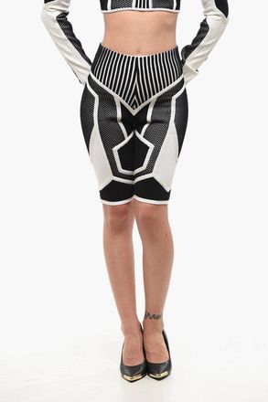 Balmain Zweifarbige Biker-Shorts mit hoher Taille Balmain