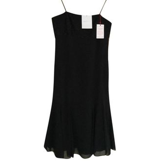 Amanda Wakeley black chiffon cocktail dress Size M
