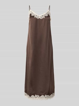 Jake*s Midikleid aus Viskose mit Spitzenbesatz