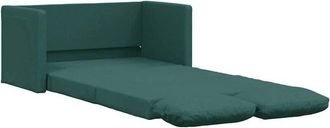 vidaXL Bodensofa mit Schlaffunktion Dunkelgr&uuml;n 112x174x55 cm Stoff Vidaxl