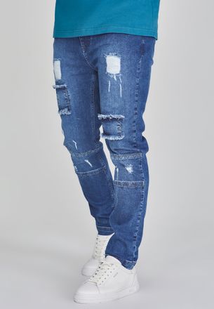 Siksilk Herren Blaue Drop-Crotch Jeans L